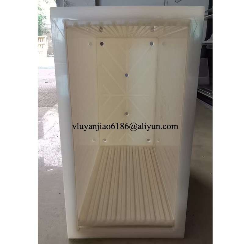 White PP Plating Tank With Small Slots For Cu-Plating