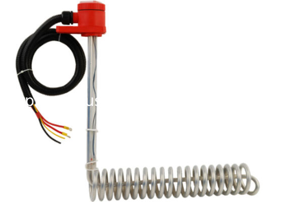 PTFE 1 Element L-Shaped Coil Heater Single Phase Spiral PTFE Immersion ...