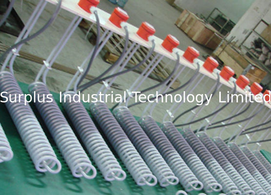 L Shaped 1 Phase Spiral PTFE Immersion Heater For Plating Tank Solutions